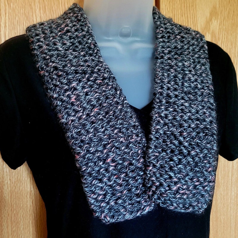 Gray Knitted Scarf - Etsy