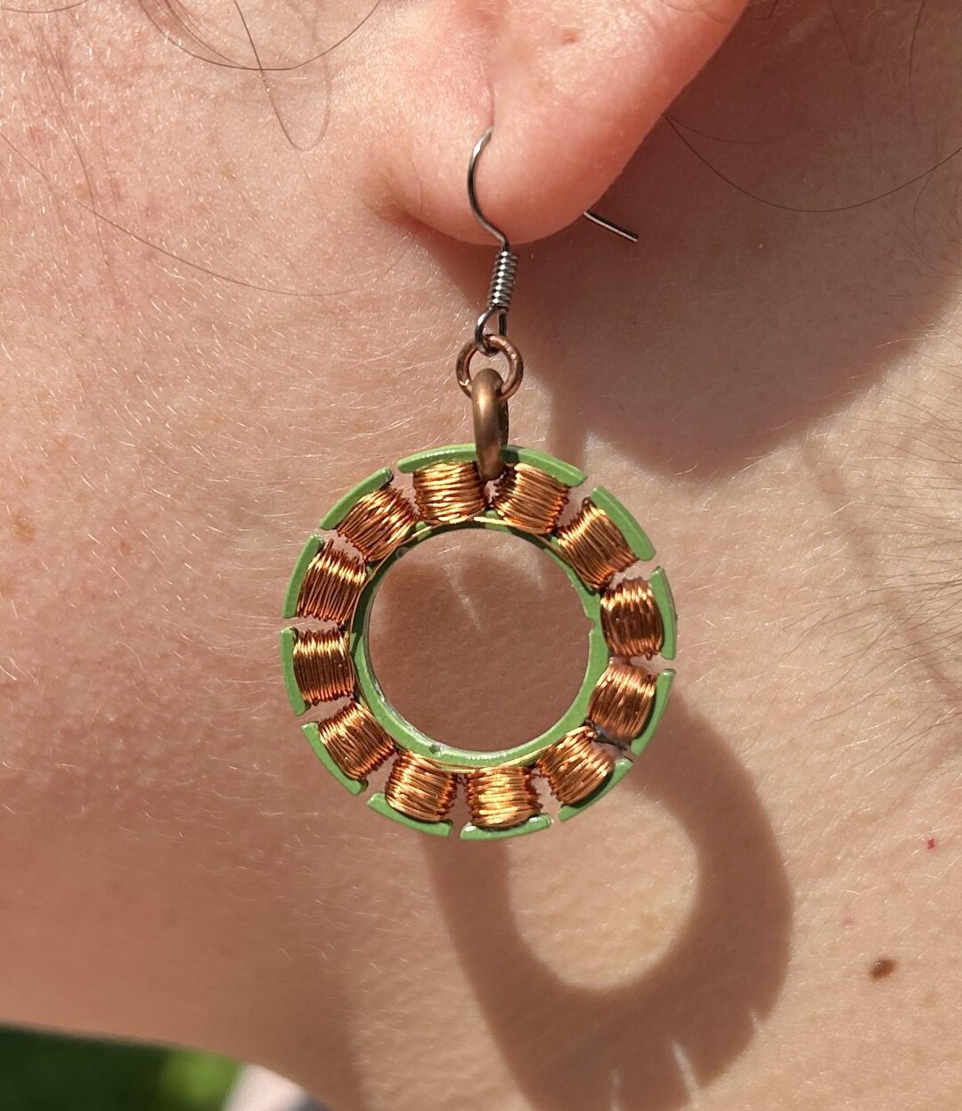 Hard Drive Motor Coil Wire Wrap Earrings - Etsy