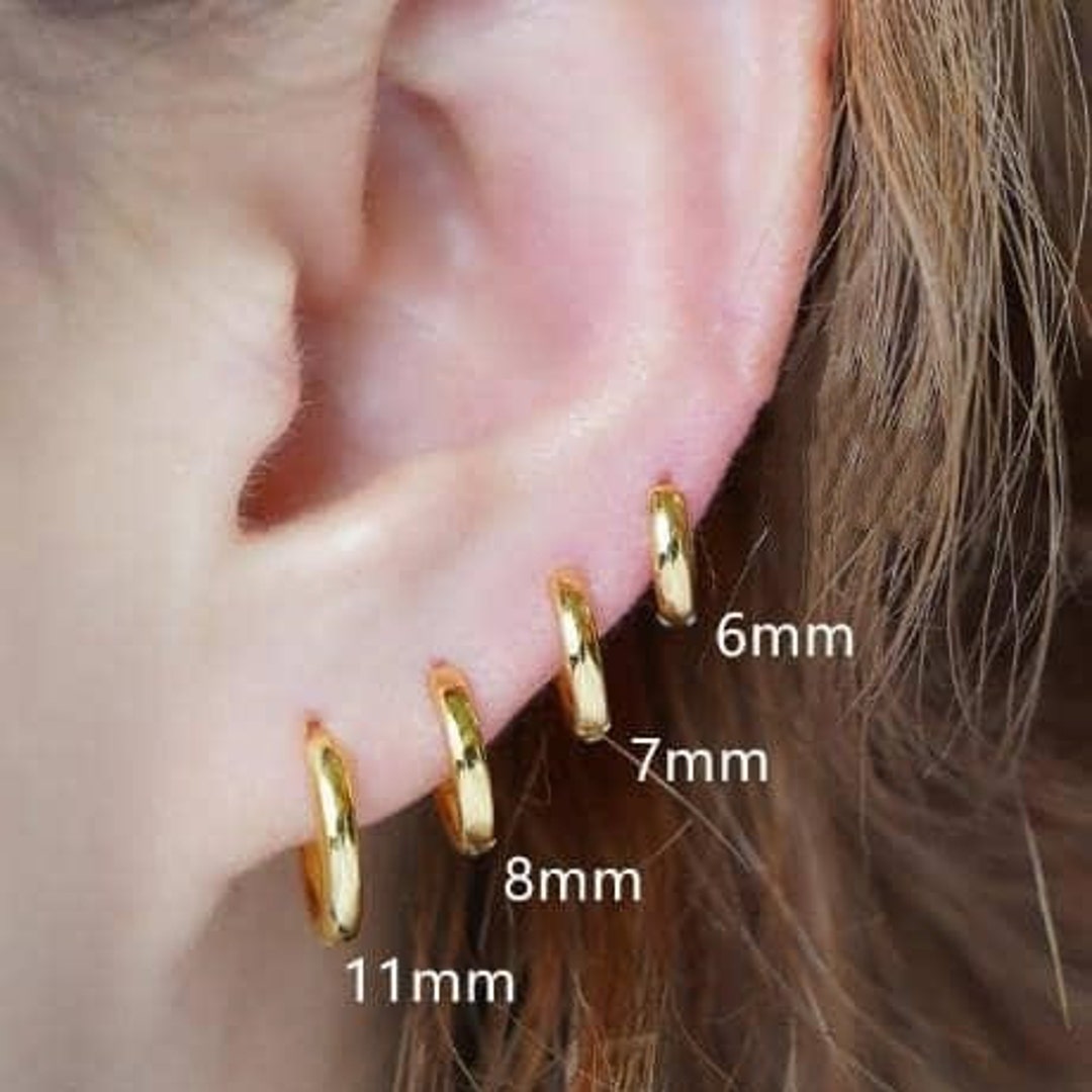 Simple Cartilage Hoop, Helix Hoop, Small Hoop, Tiny Hoop Earrings, Mini ...