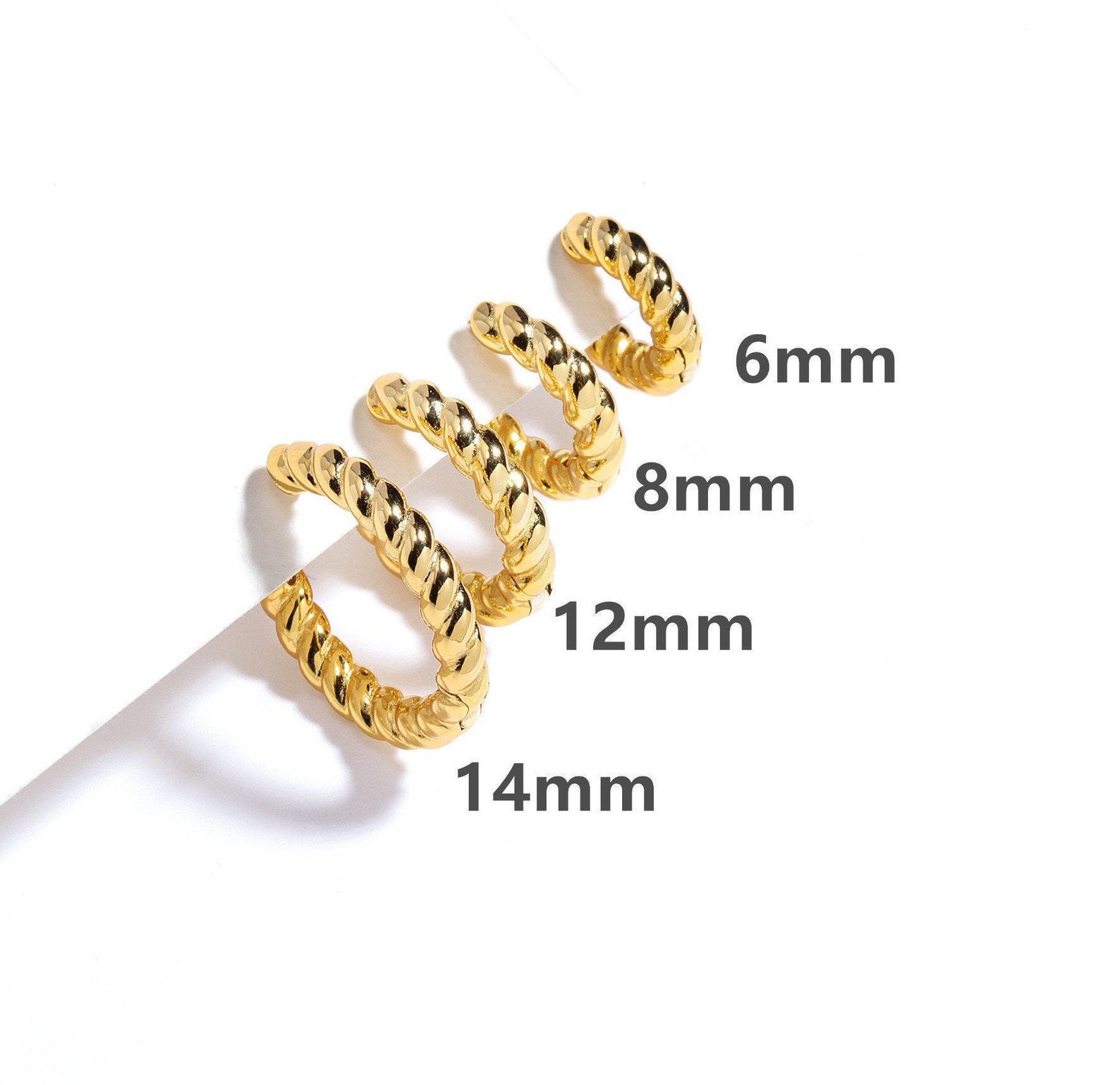 Twist Hoop Earrings Simple Cartilage Hoop Helix Hoop Small - Etsy