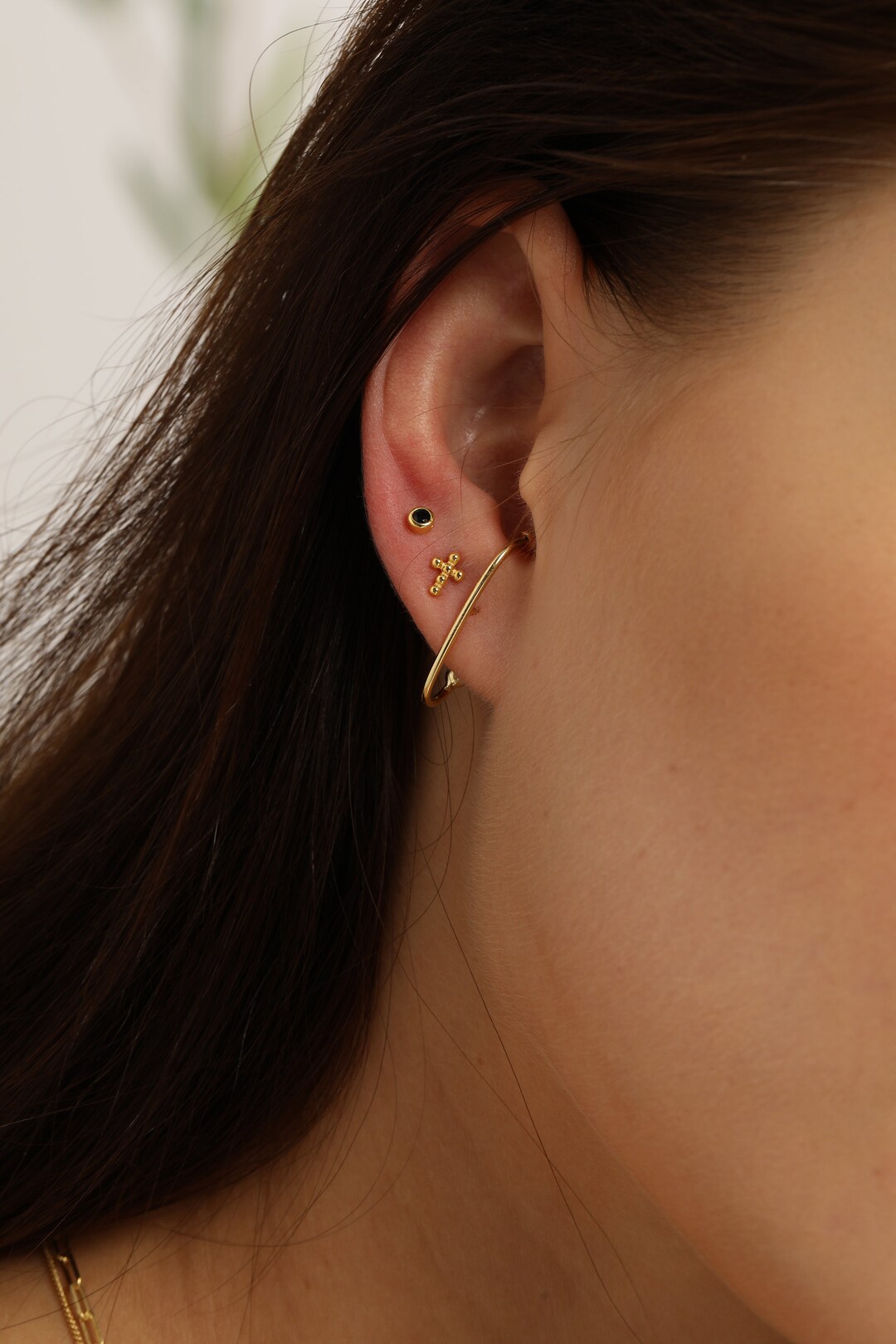 Line Lobe Cuff, Lobe Cuff Silver, Lobe Cuff Gold, Minimalist Earrings ...