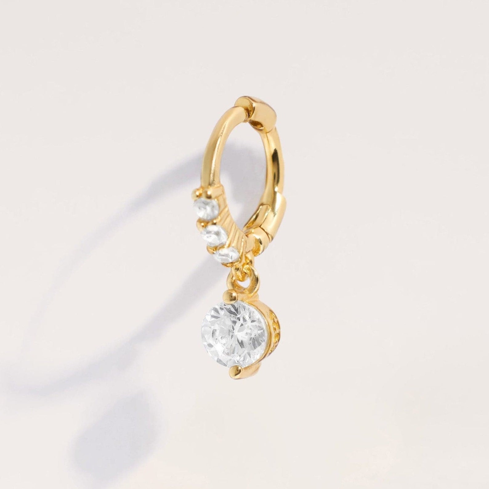 CZ Tragus Hoop Small Cartilage Hoops Sliver Helix Piercing - Etsy