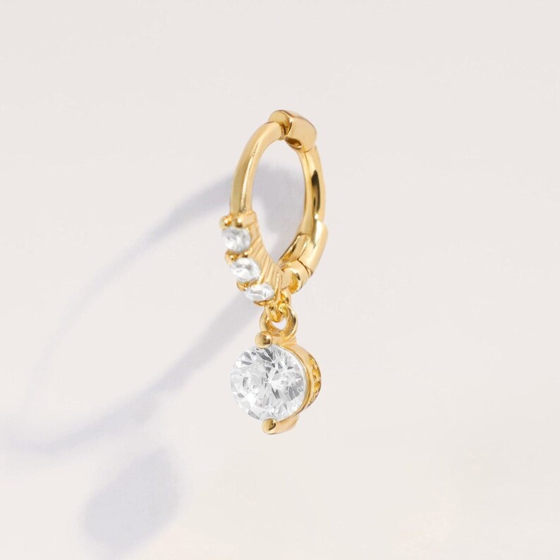 CZ Tragus Hoop Small Cartilage Hoops Sliver Helix Piercing - Etsy