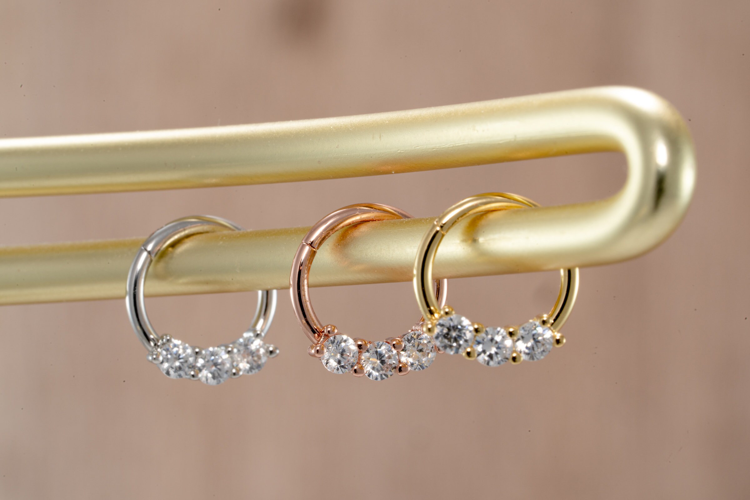 16g-6mm 8mm 10mm Daith Hoop Hinged Clicker Ring Daith Hoop - Etsy