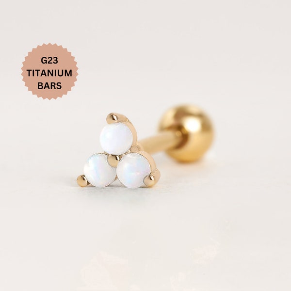 Triple Opal Trinity Ball Cartilage - Etsy