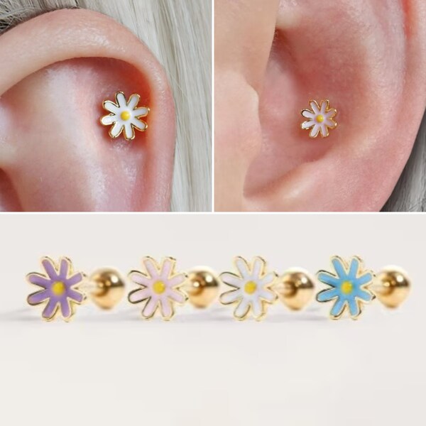 White Flower Earring - Etsy