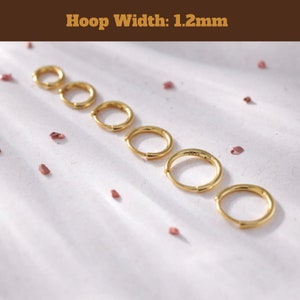 Simple Cartilage Hoop, Helix Hoop, Small Hoop Earrings, Tiny Hoop, Mini ...