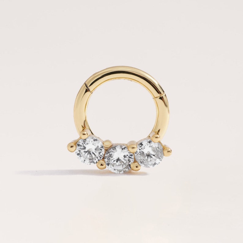 16g-6mm 8mm 10mm Daith Hoop Hinged Clicker Ring Daith Hoop - Etsy