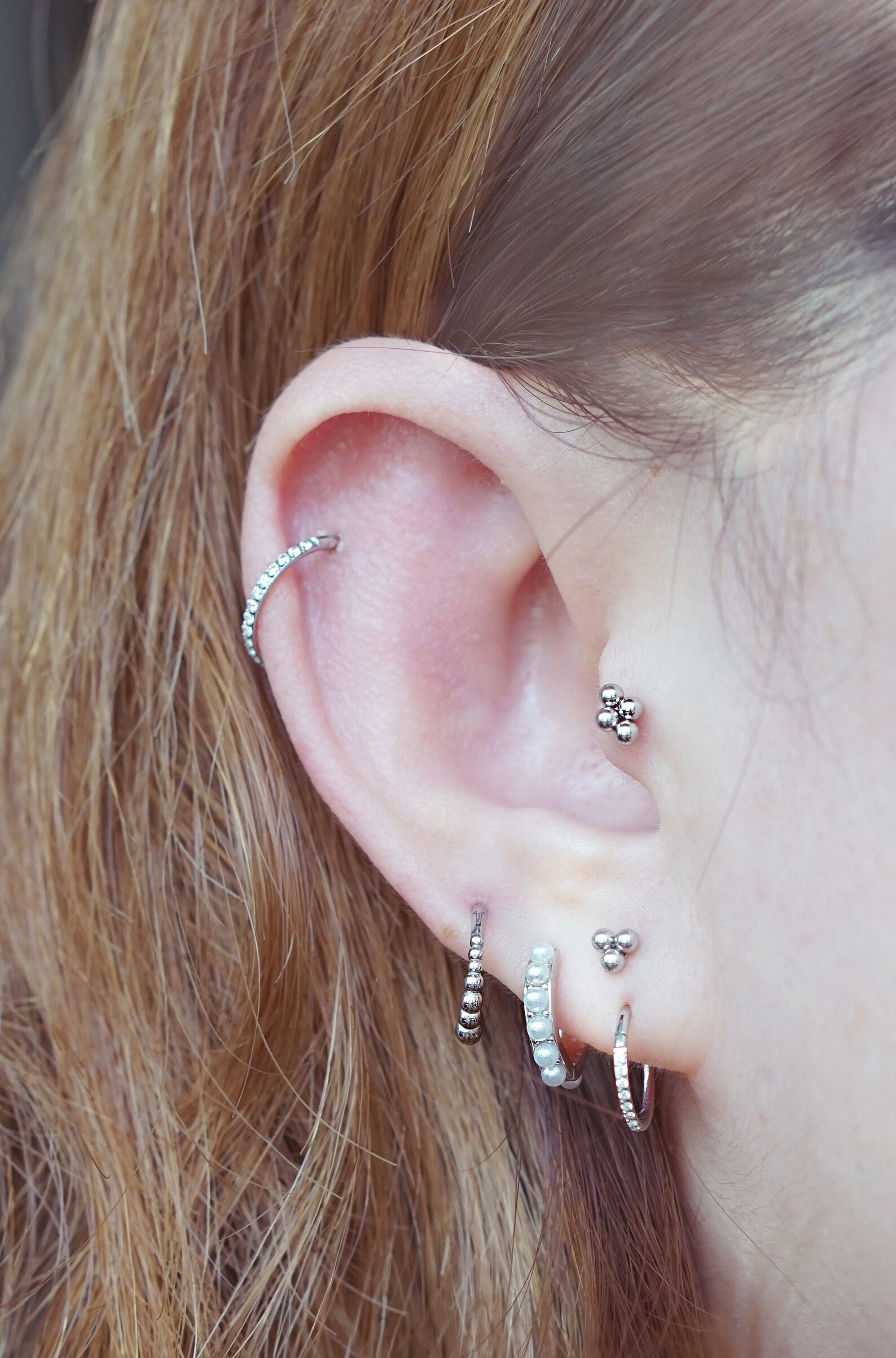 16g Trinity Bead Internally Threaded Flat Back Piercing - Etsy