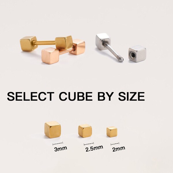 Cube Stud Earrings - Etsy
