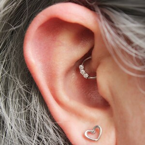 16g-6mm 8mm 10mm Daith Hoop Hinged Clicker Ring Daith Hoop Septum Hoop ...