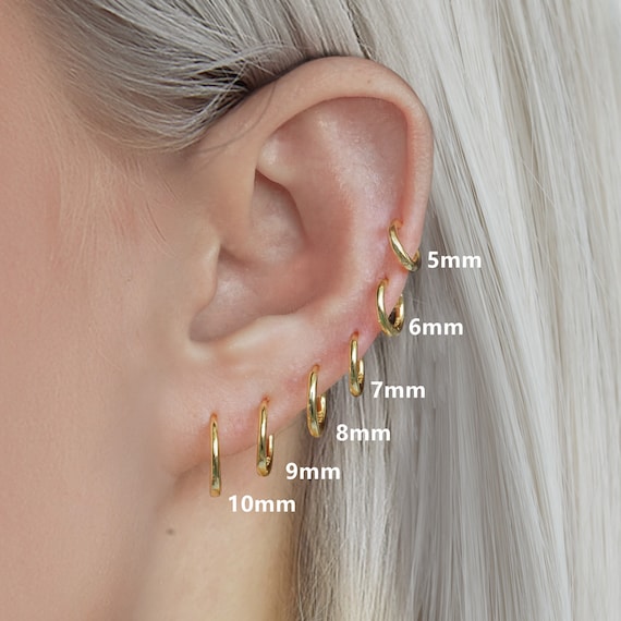 Plain Ring Simple Cartilage Hoops Helix Hoop Earring Mini - Etsy