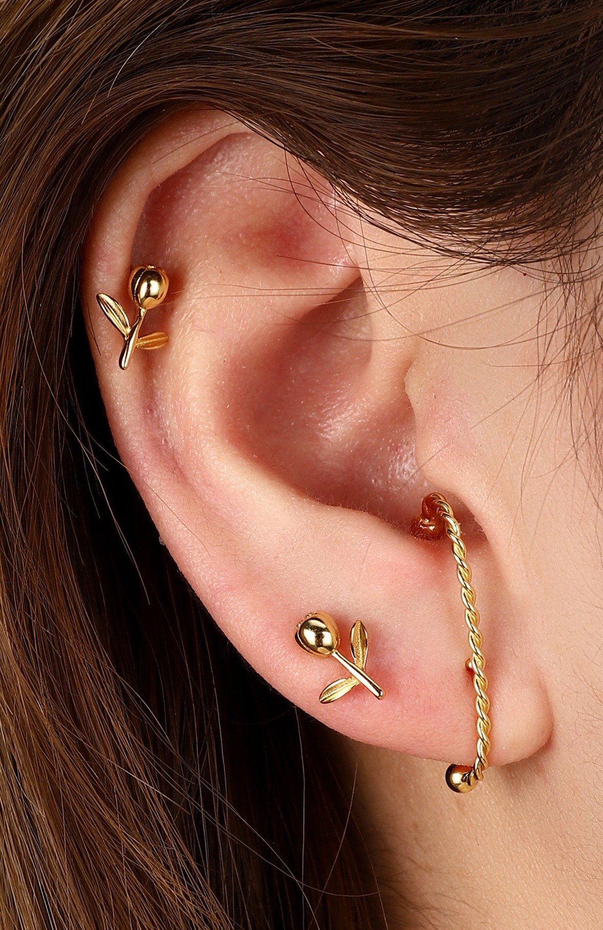 Twist lobe cuff minimalist lobe cuff stud earrings lobe cuff | Etsy