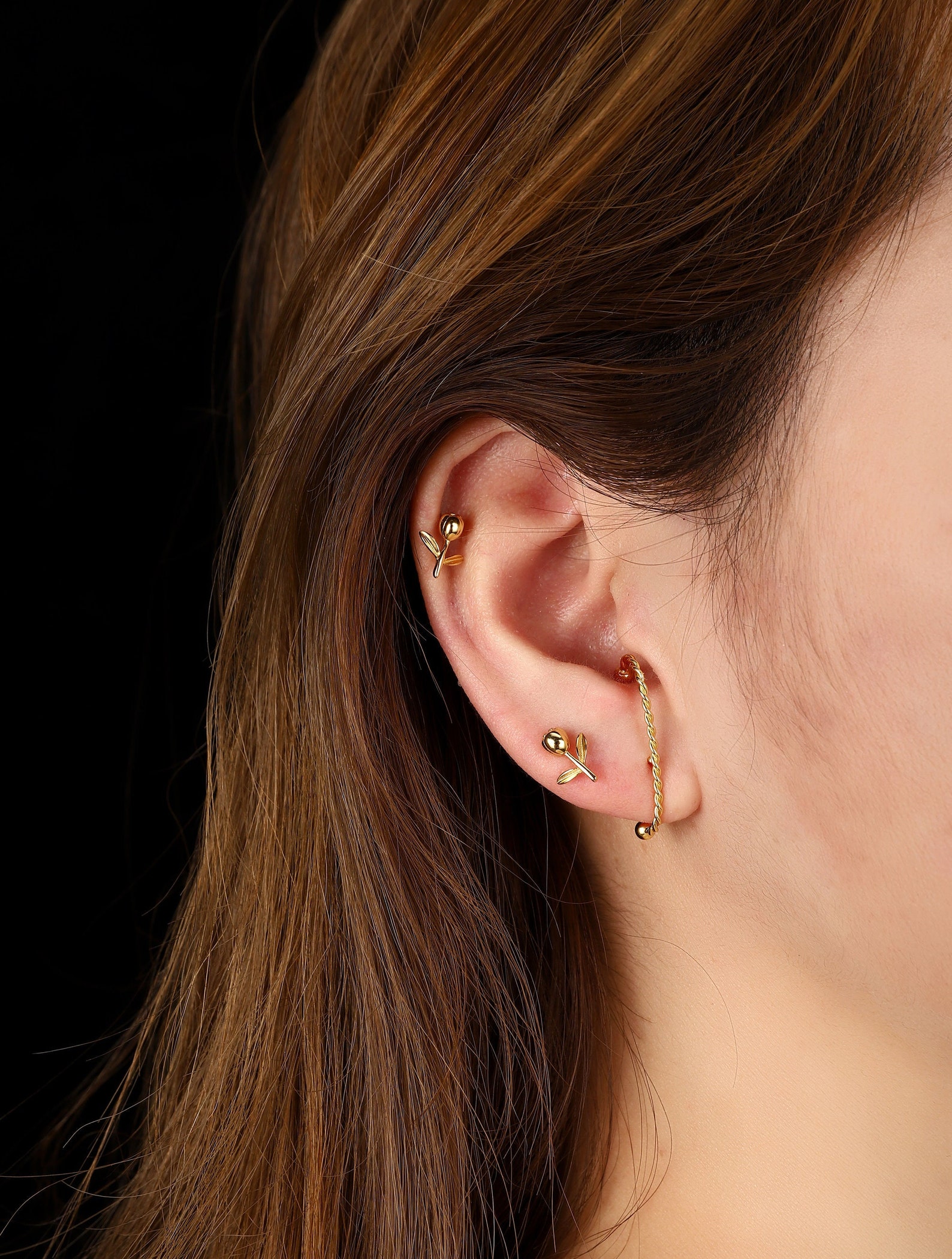 Twist Lobe Cuff Minimalist Lobe Cuff Stud Earrings Lobe Cuff - Etsy