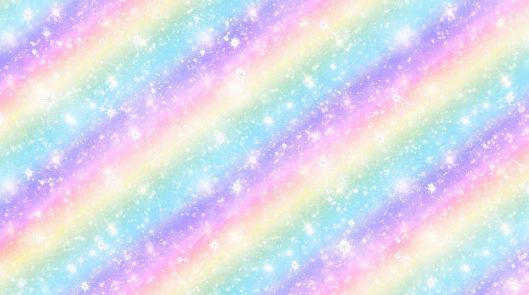 35 Inch Piece of Pale Blue Multi Rainbow Glitter, Sparkle Magic by ...