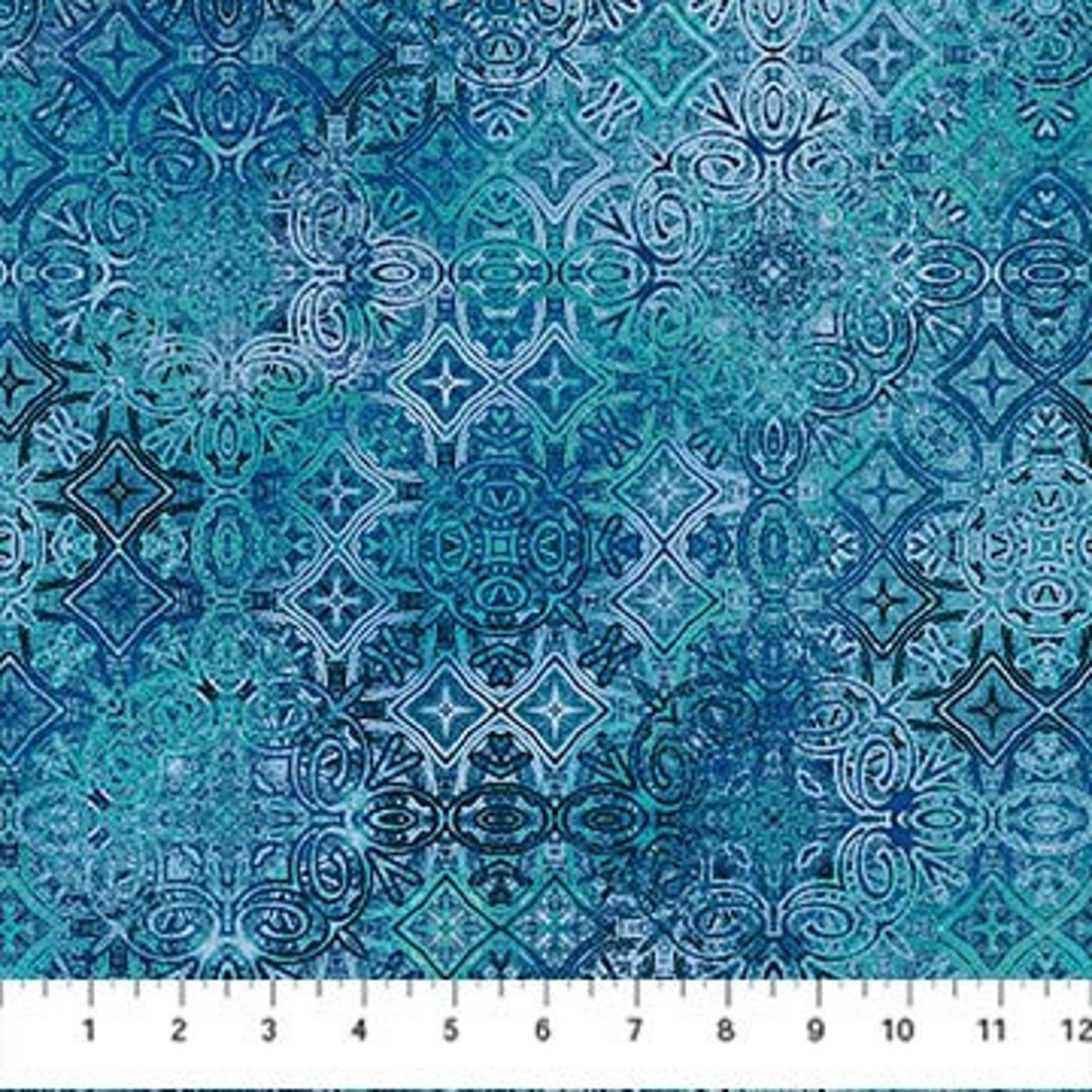 24 Inch Piece of Stonehenge Marrakech Teal Foulards - Etsy