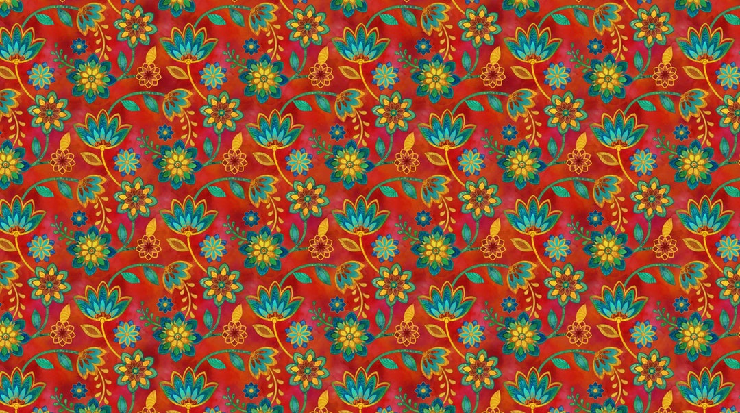 Boho Blooms Red Small Trail - Etsy