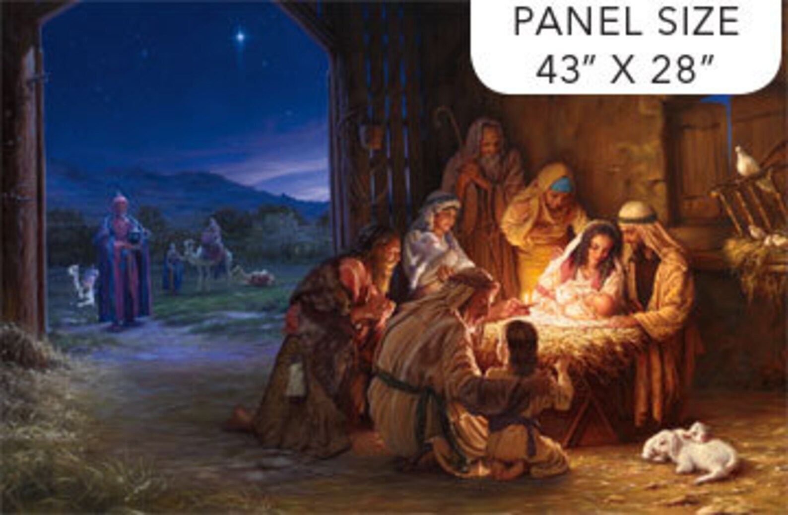 43 by 28 Nativity Panel by Northcott - Etsy