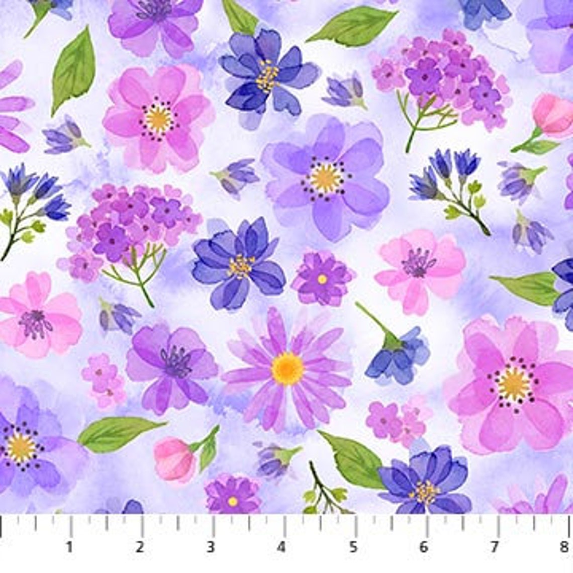 Pressed Flowers Coordinate Lilac Multi - Etsy