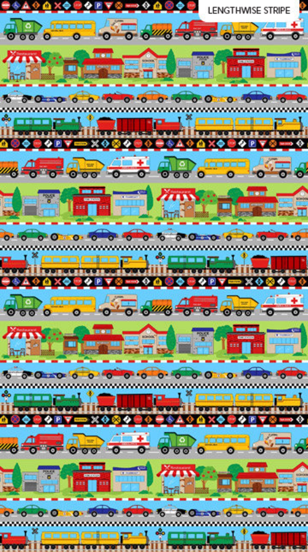 All Around Town Coordinate Fabric From Northcott-border Fabric - Etsy