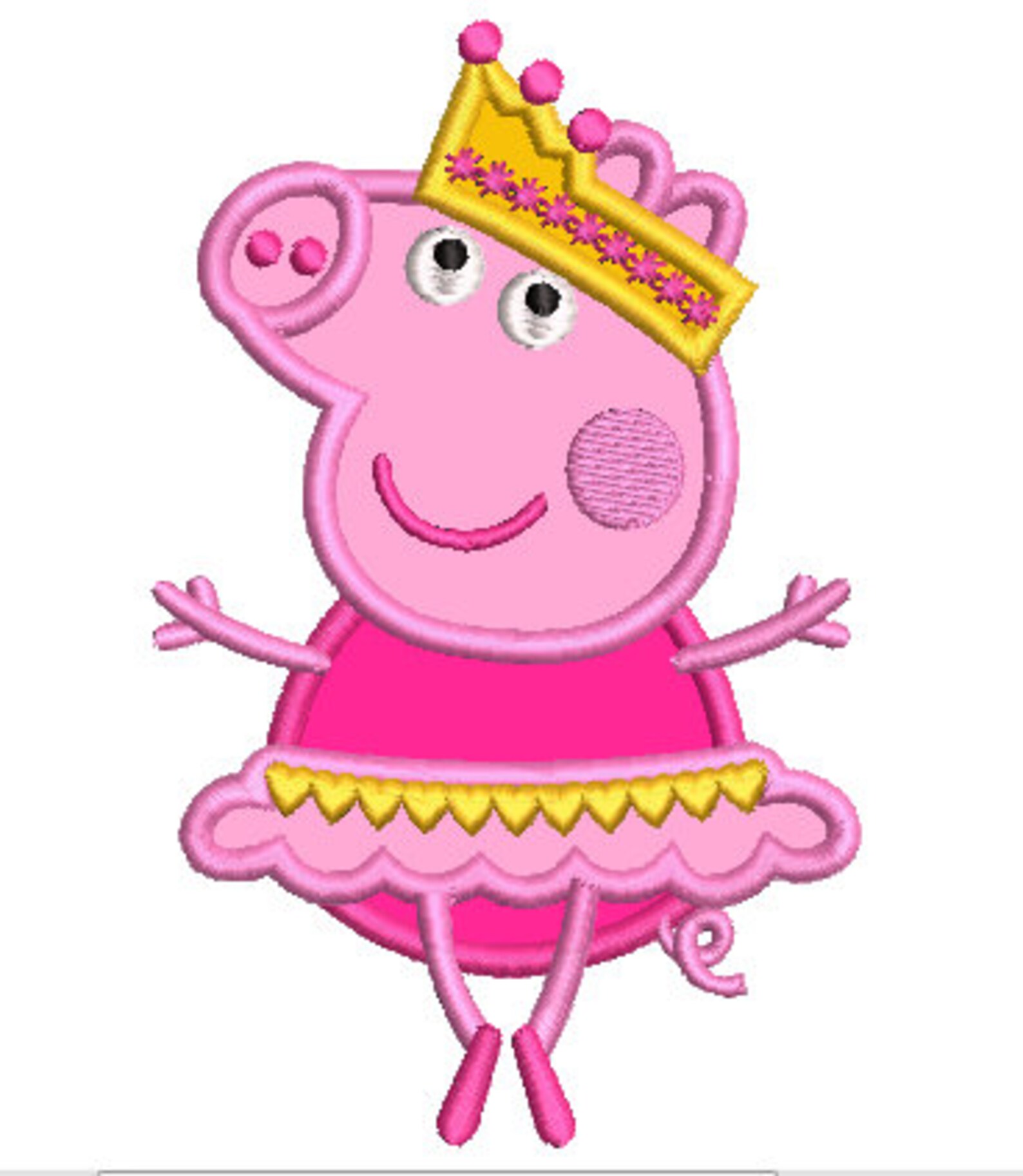 PRINCESS PEPPA PIG Embroidery Design - Etsy
