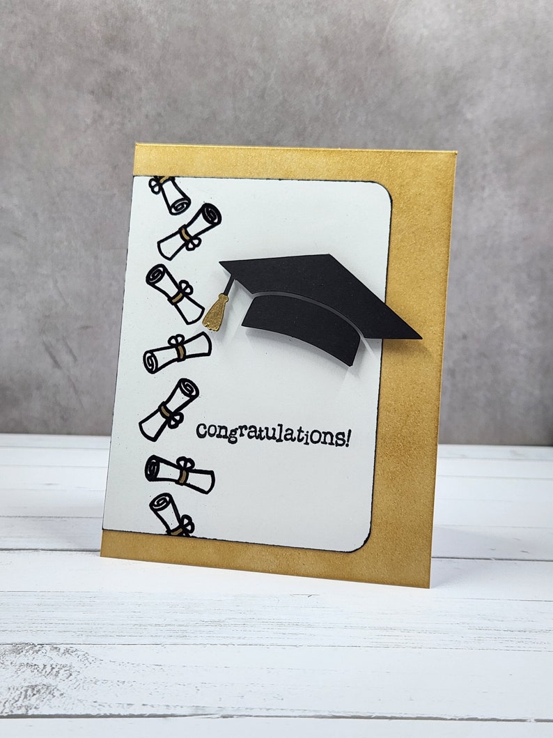 Graduation Card - Scrolls - Etsy
