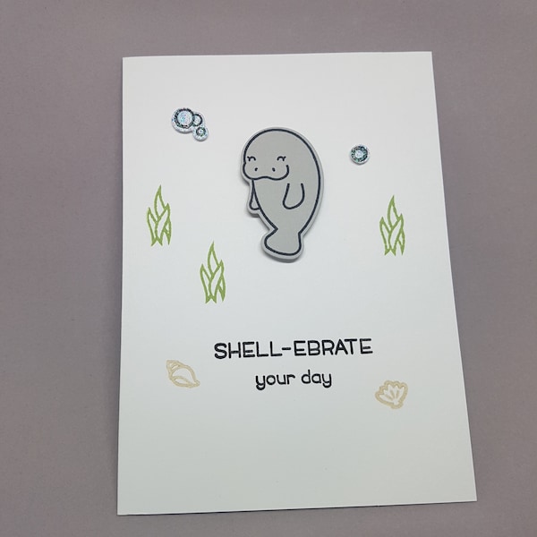 Manatee Card - Etsy
