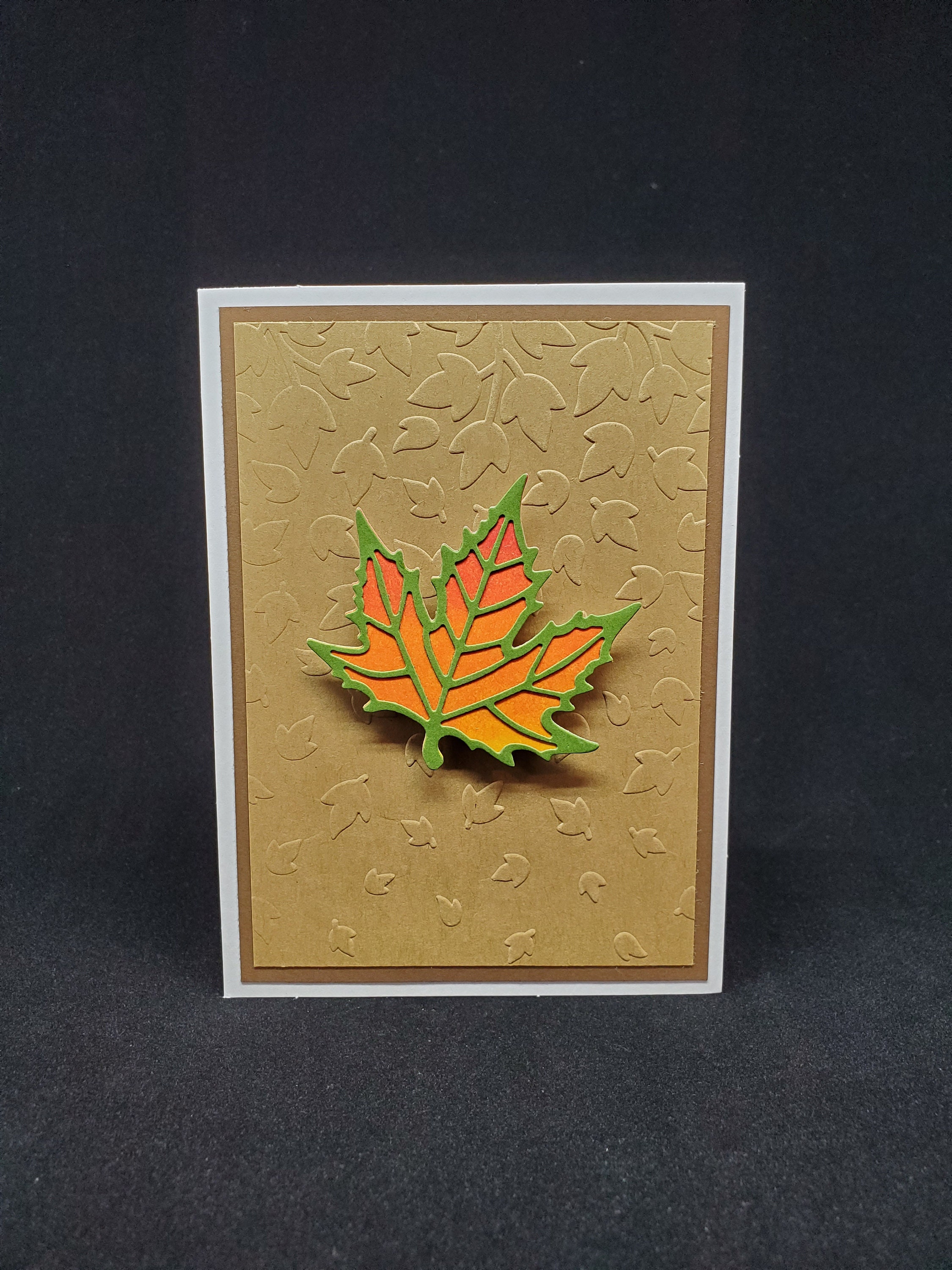 Greeting Card - Ombre Maple Leaf - Etsy Denmark