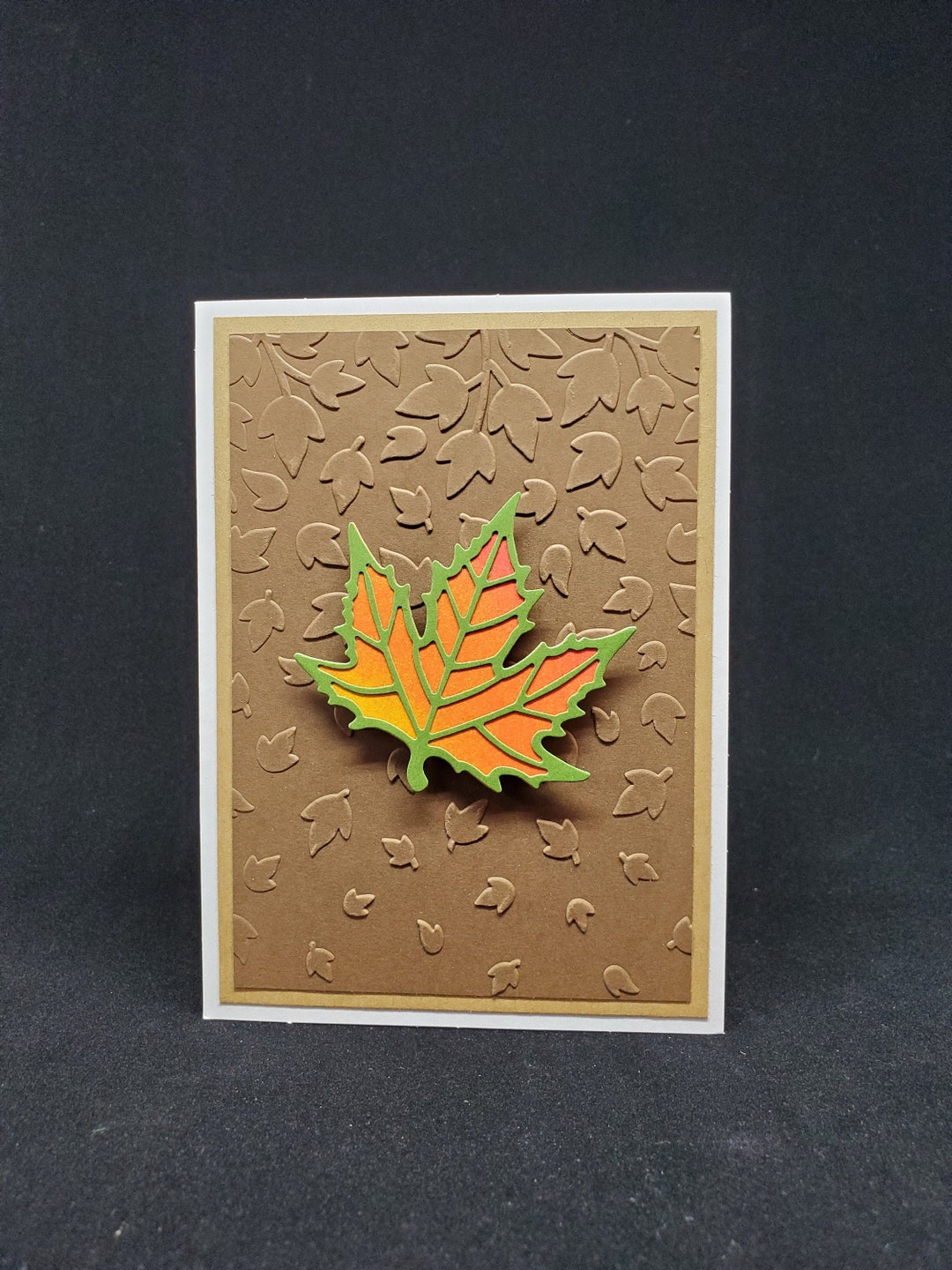 Greeting Card - Ombre Maple Leaf - Etsy Denmark