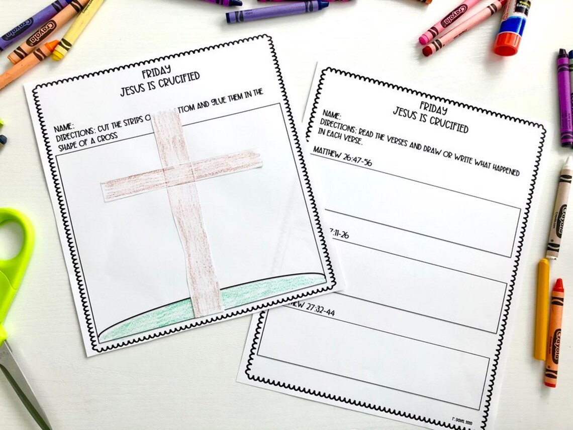Easter Holy Week Printable Activities and Coloring Sheets - Etsy