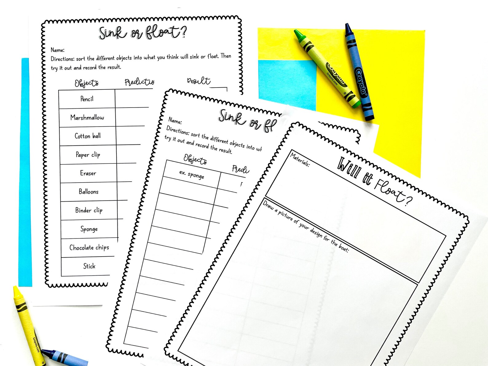 Jesus Walks on Water Object Lesson With Printable Activity Sheets Craft ...