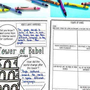 Tower of Babel Interactive Bible Lesson + Printable Activity Sheets ...
