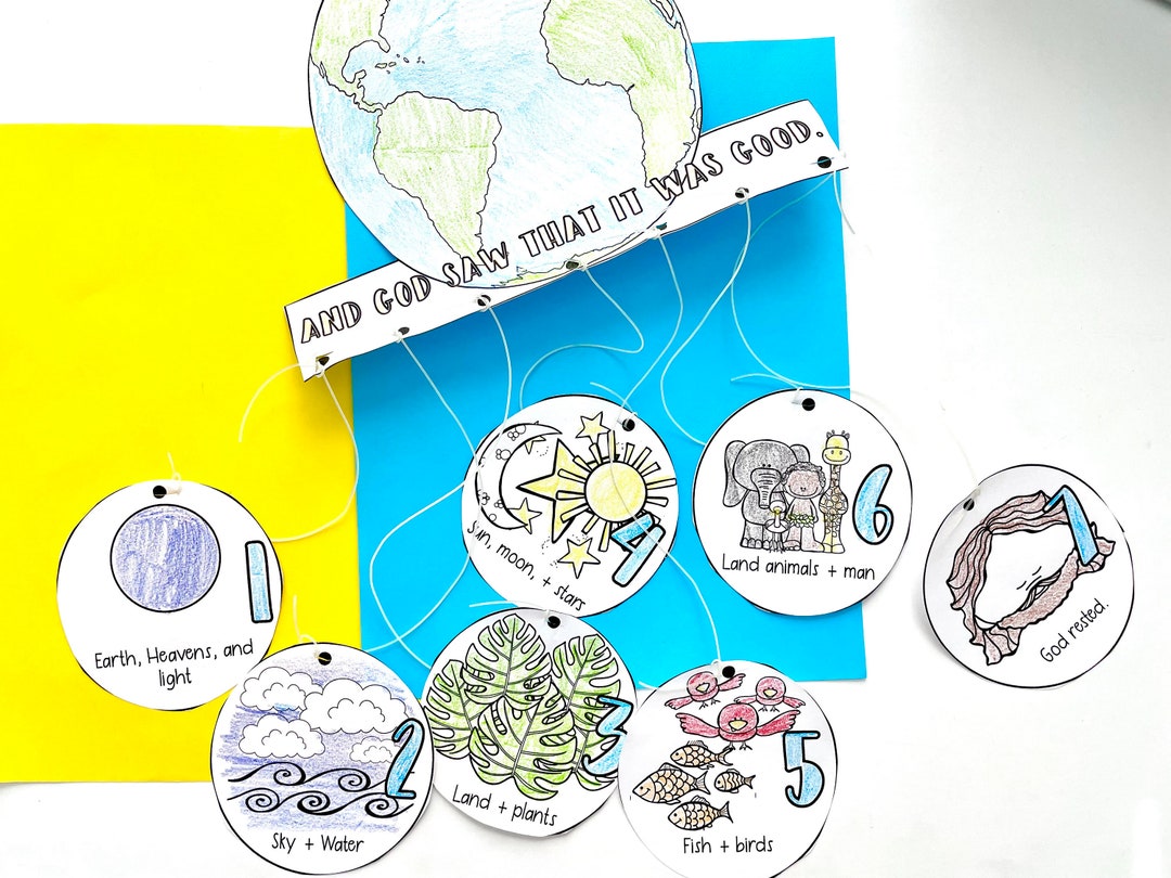 Creation Craft // Printable Bible Craft About Creation for Sunday ...