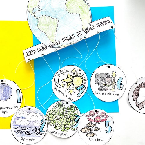 Creation Craft // Printable Bible Craft About Creation for - Etsy