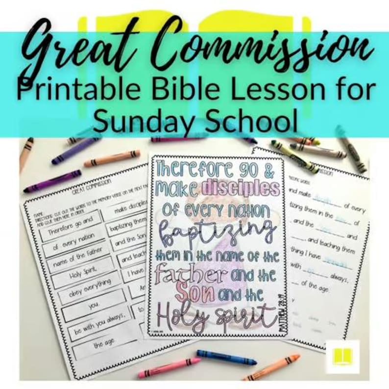 The Great Commission Bible Lesson for Upper Elementary Sunday School ...