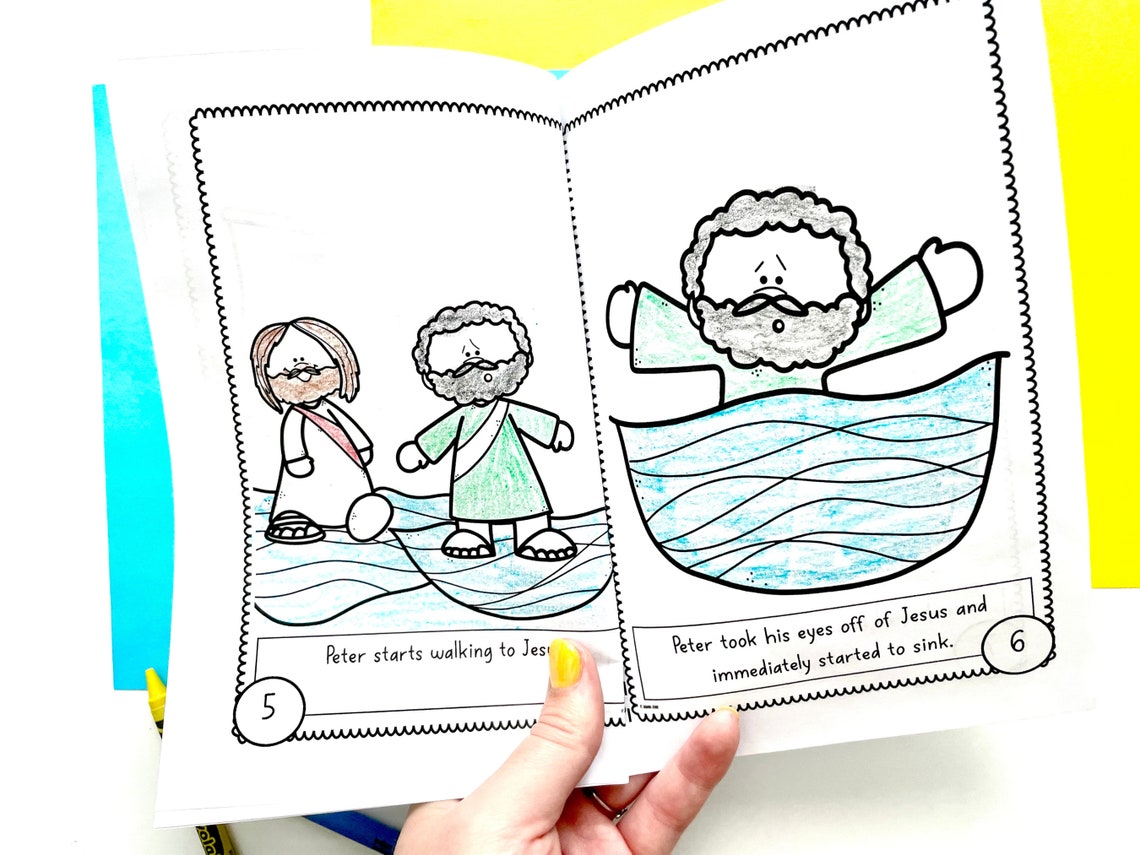Jesus Walks on Water // Printable Book About Jesus' Miracle Walking on ...