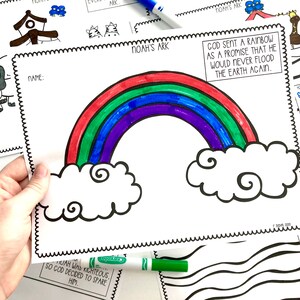 Noah's Ark Coloring Sheets for Sunday School or Homeschool || Bible ...