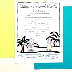 Elisha Axhead Floats Miracle STEAM Bible Lesson With Printables + Craft ...