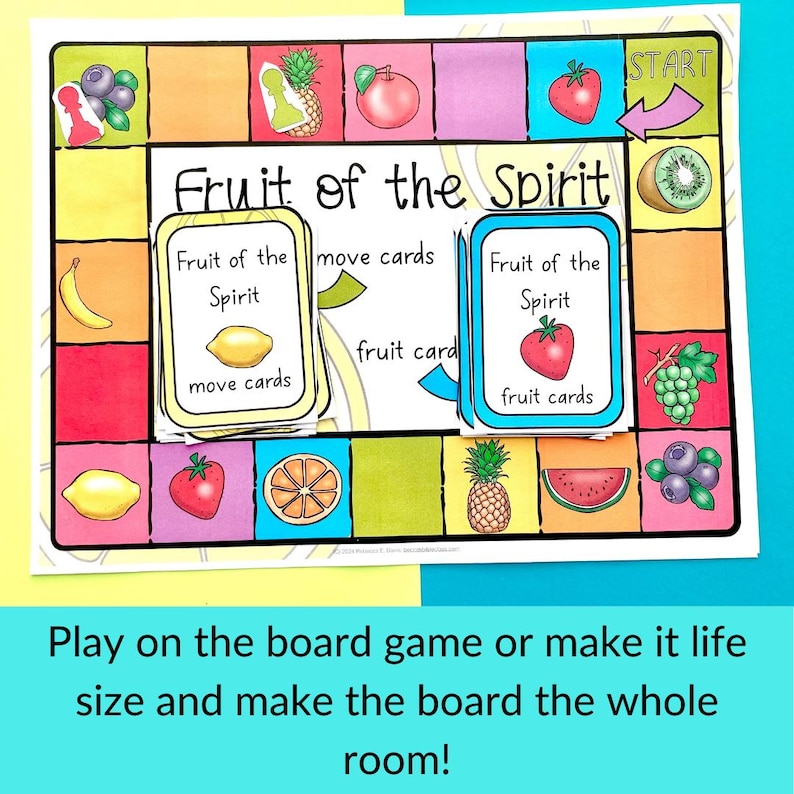 Fruit of the Spirit Printable Board Game for Sunday School or ...