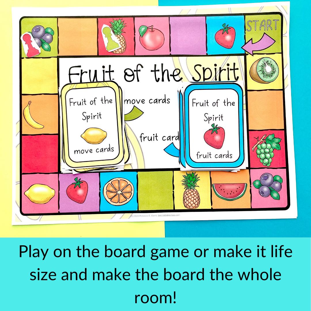 Fruit of the Spirit Printable Board Game for Sunday School or ...