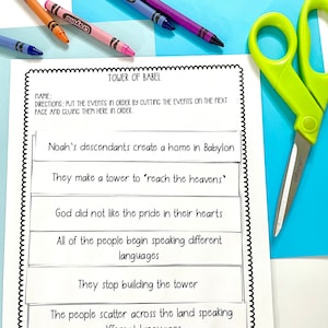 Tower of Babel Interactive Bible Lesson + Printable Activity Sheets ...