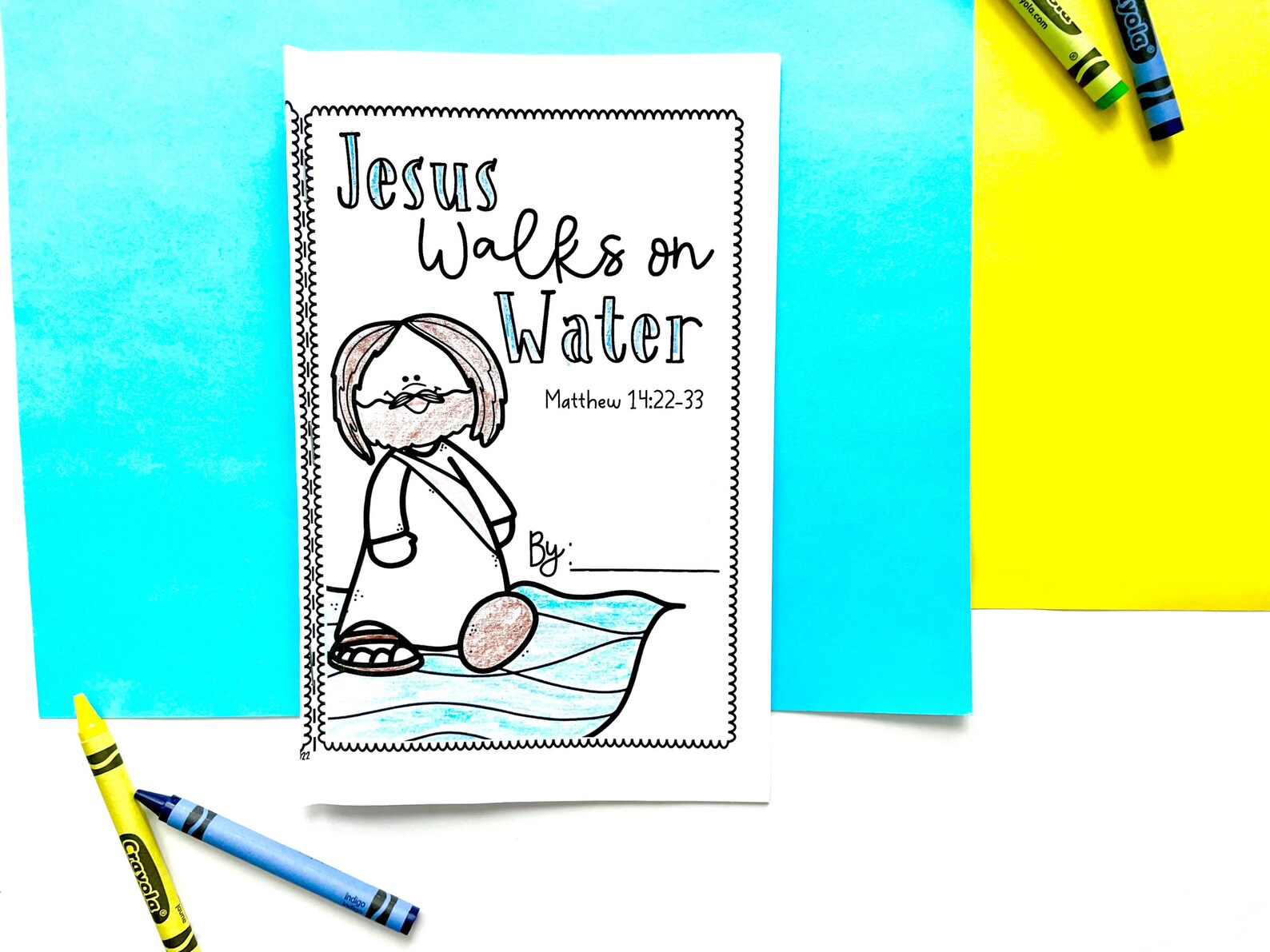 Jesus Walks on Water // Printable Book About Jesus' Miracle Walking on ...