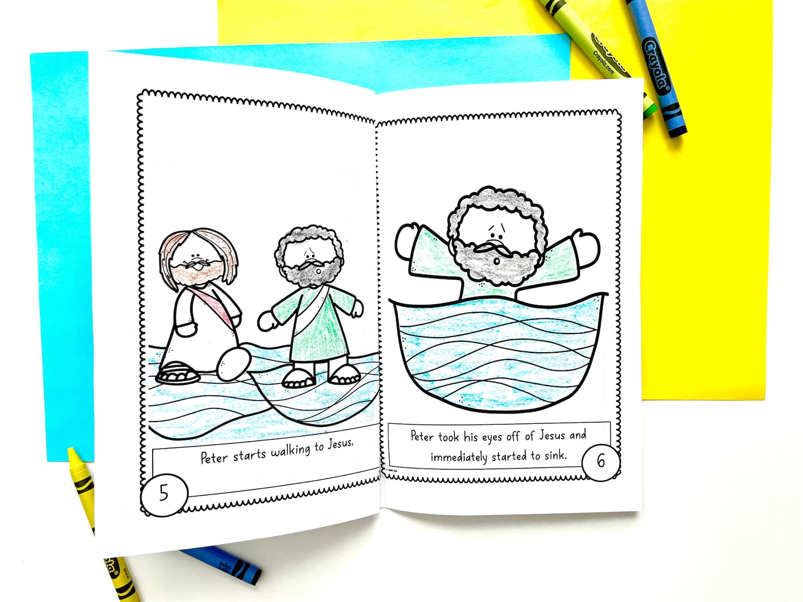 Jesus Walks on Water // Printable Book About Jesus' Miracle Walking on ...