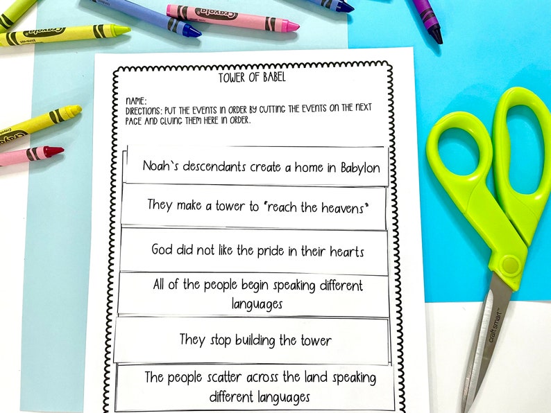 Tower of Babel Interactive Bible Lesson + Printable Activity Sheets ...