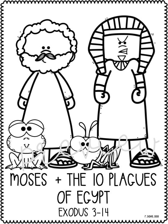 Moses + 10 Plagues in Egypt Printable Activity Sheets for Sunday School ...