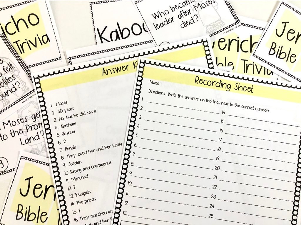 Kaboom! Bible Trivia Game for Battle of Jericho || Homeschool or Sunday ...