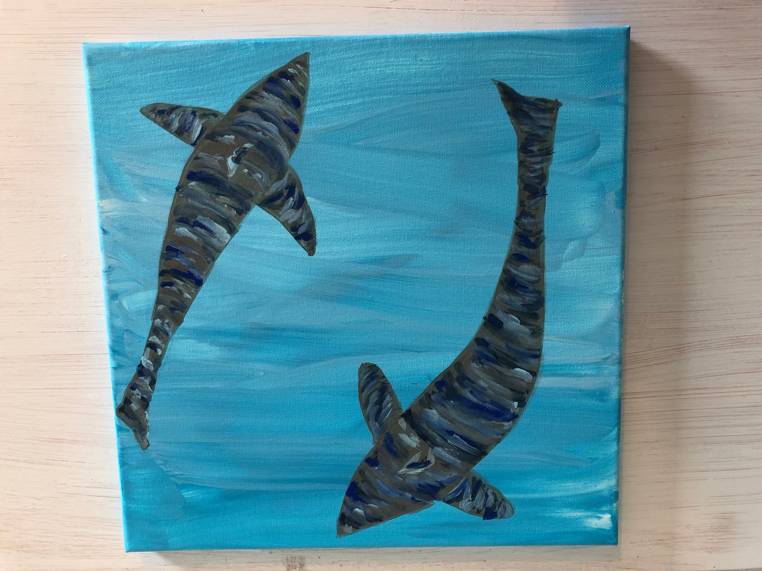 Double Trouble: Original 12x12in Acrylic Painting of Two - Etsy