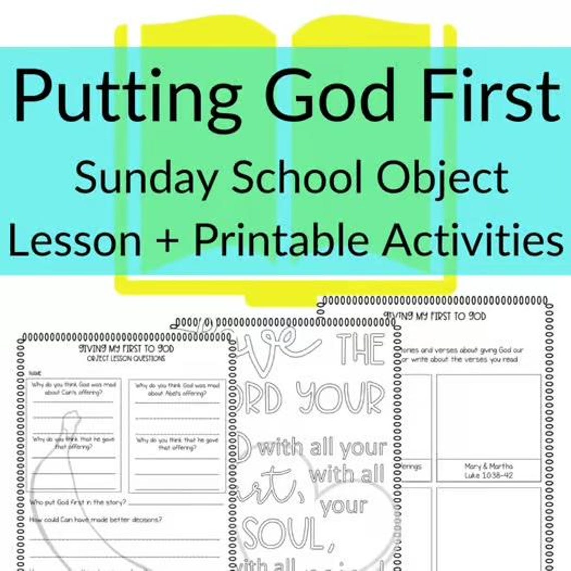 Object Lesson for Putting God First | Lesson Directions + Printable ...