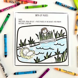 Birth of Moses Printable Activity Sheets for Sunday School || Bible ...