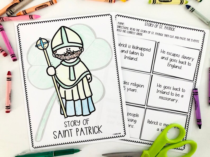 St. Patrick Story + Activity Sheets for Sunday School or Homeschool - Etsy